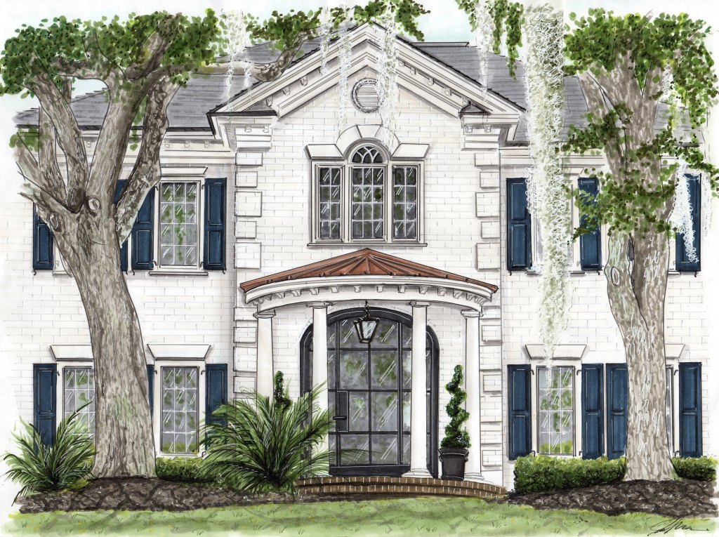 EXTERIOR – Hand-Drawn Renderings